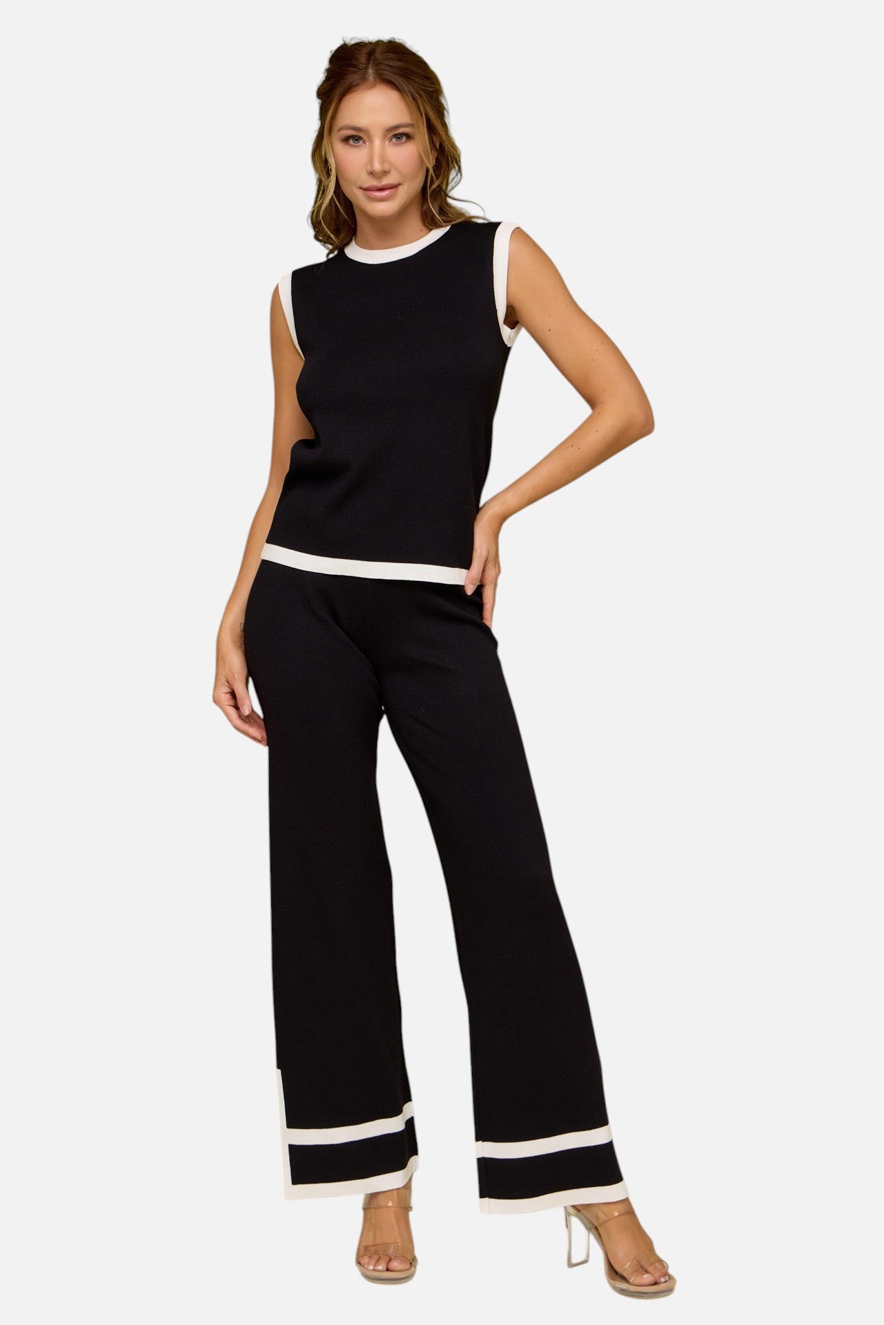 KNIT CONTRAST STRIPE SET – VALVI